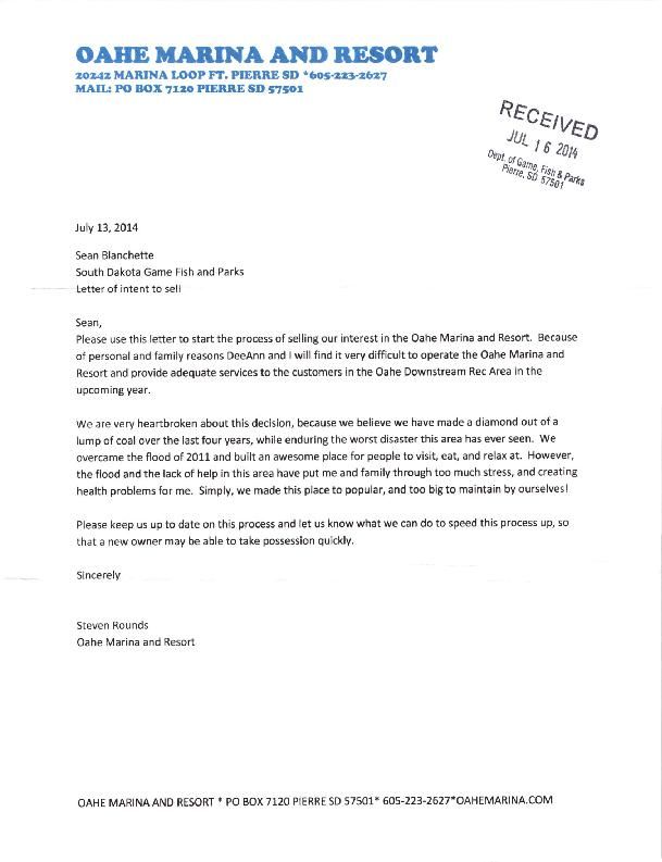 Letter Of Intent To Sell Capital Journal News