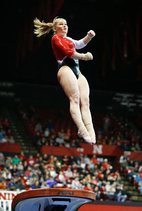 Women's gymnastics: Nebraska meets challenge, defeats Iowa | Gymnastics ...