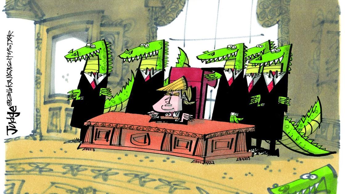Trump Picks Team To Drain The Swamp Cartoons