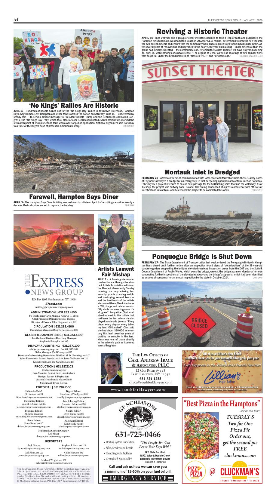 Page A004 | The Southampton Press E-Edition | 27east.com