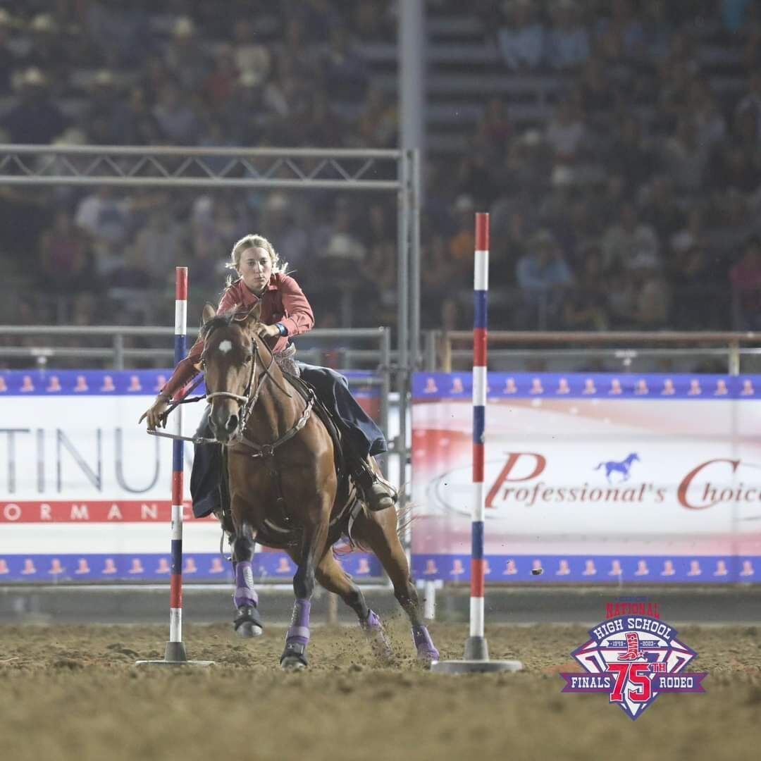 Cowgirl with Lewistown ties wins NHSRA World Pole Bender Championship
