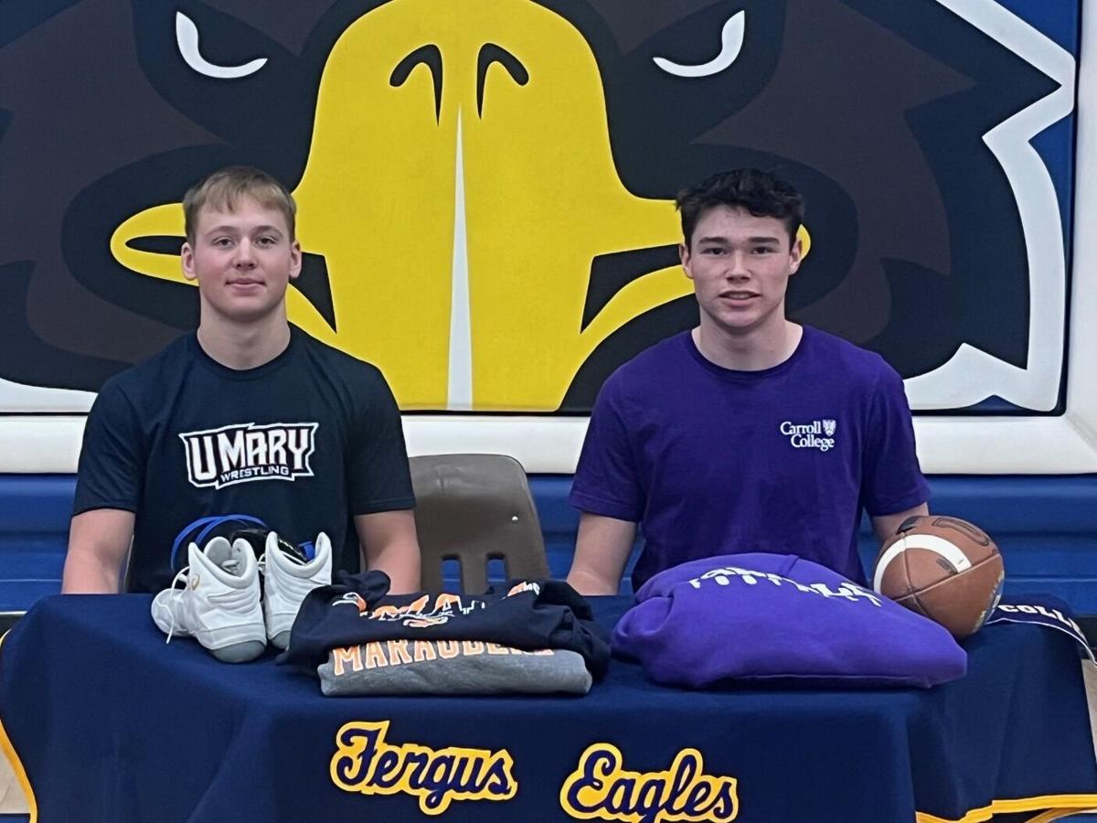 Lewistown pair inks with UMary wrestling, Carroll football