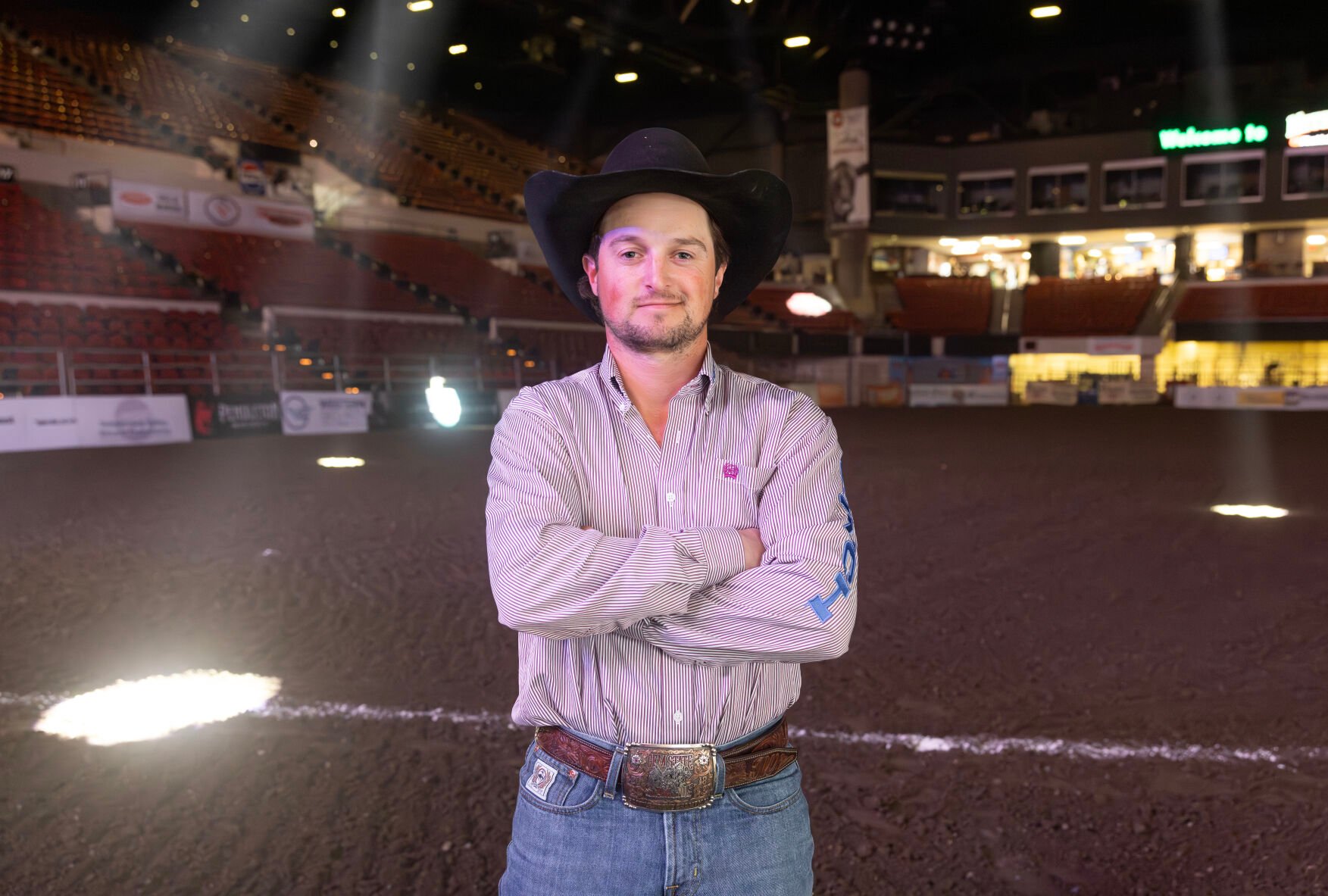Cowboy Jake Watson wins NILE saddle bronc competition