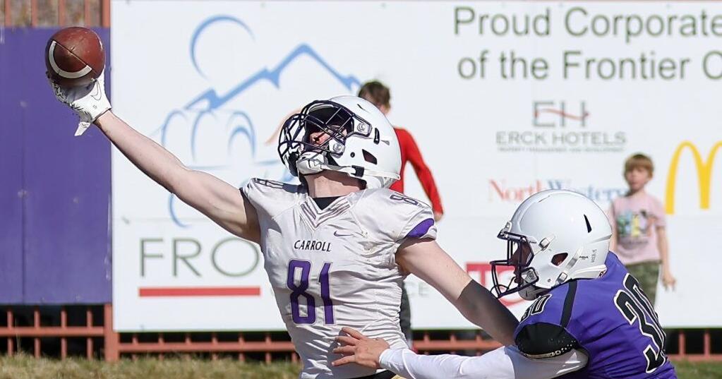 Garrett Stone's acrobatic touchdown grab highlights Carroll's spring ...