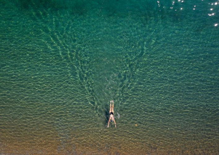 Kalispell woman first to swim Flathead Lake's broadest width