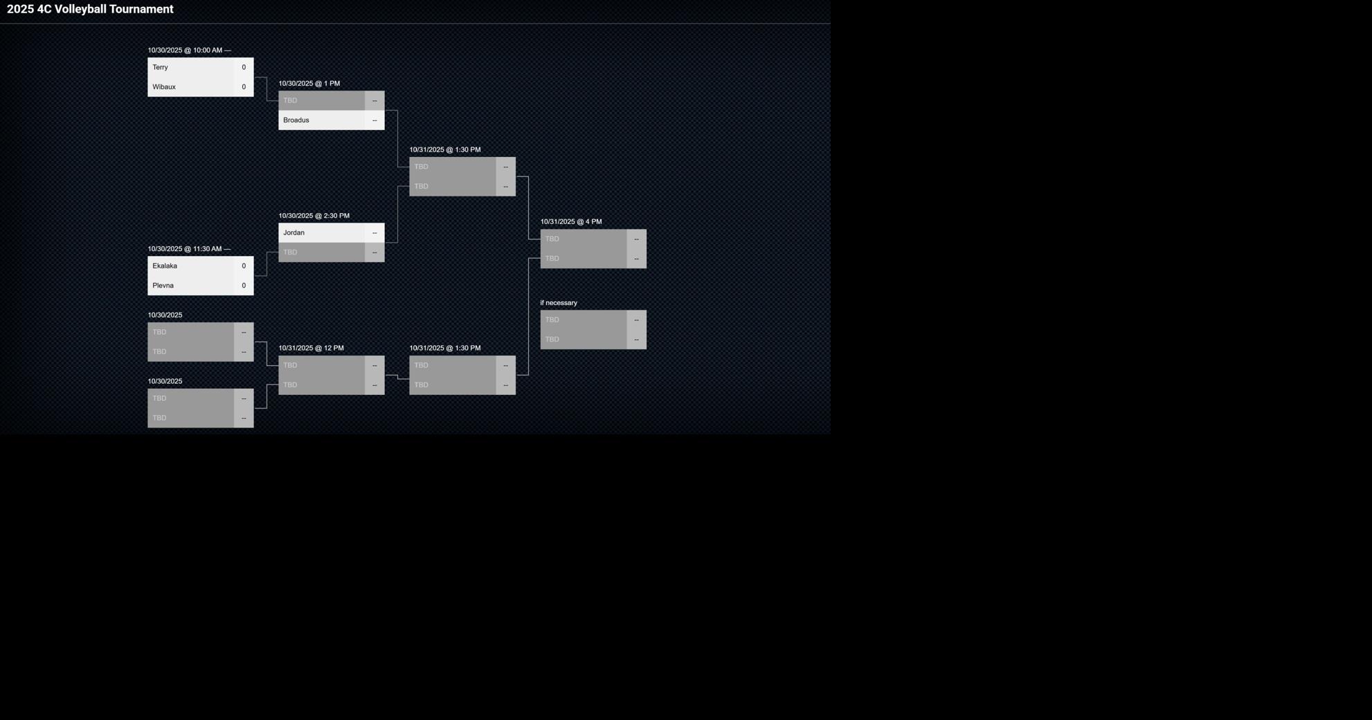 Montana 4C volleyball tournament bracket 2025