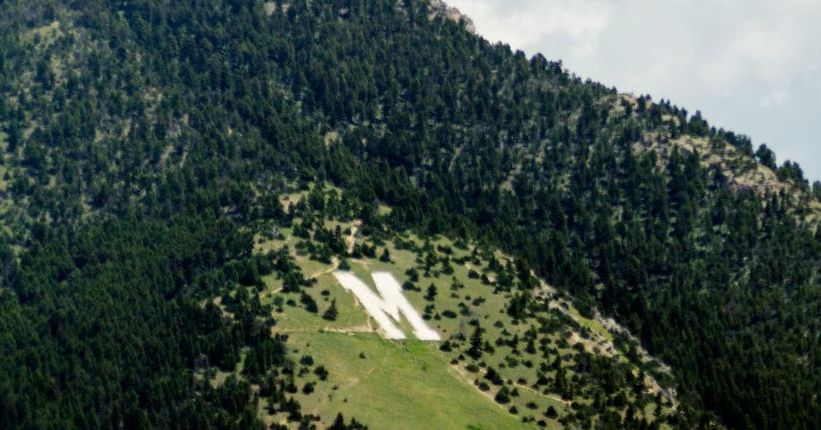 Photos of Montana's hillside letters