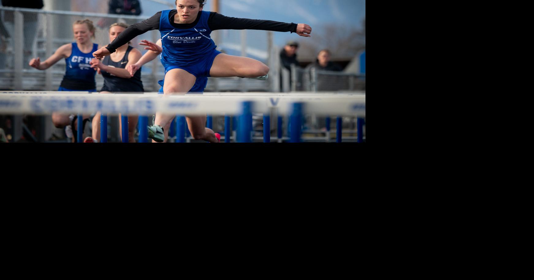 Lightning-quick Lewis: Corvallis' Olivia Lewis clearing hurdles at ...
