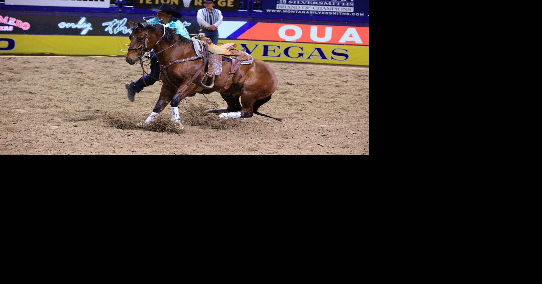 Miles City tie-down roper Haven Meged pictured during Round 3 of the ...