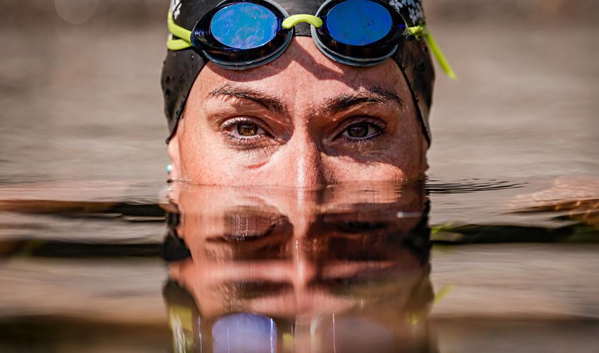 Kalispell woman first to swim Flathead Lake's broadest width