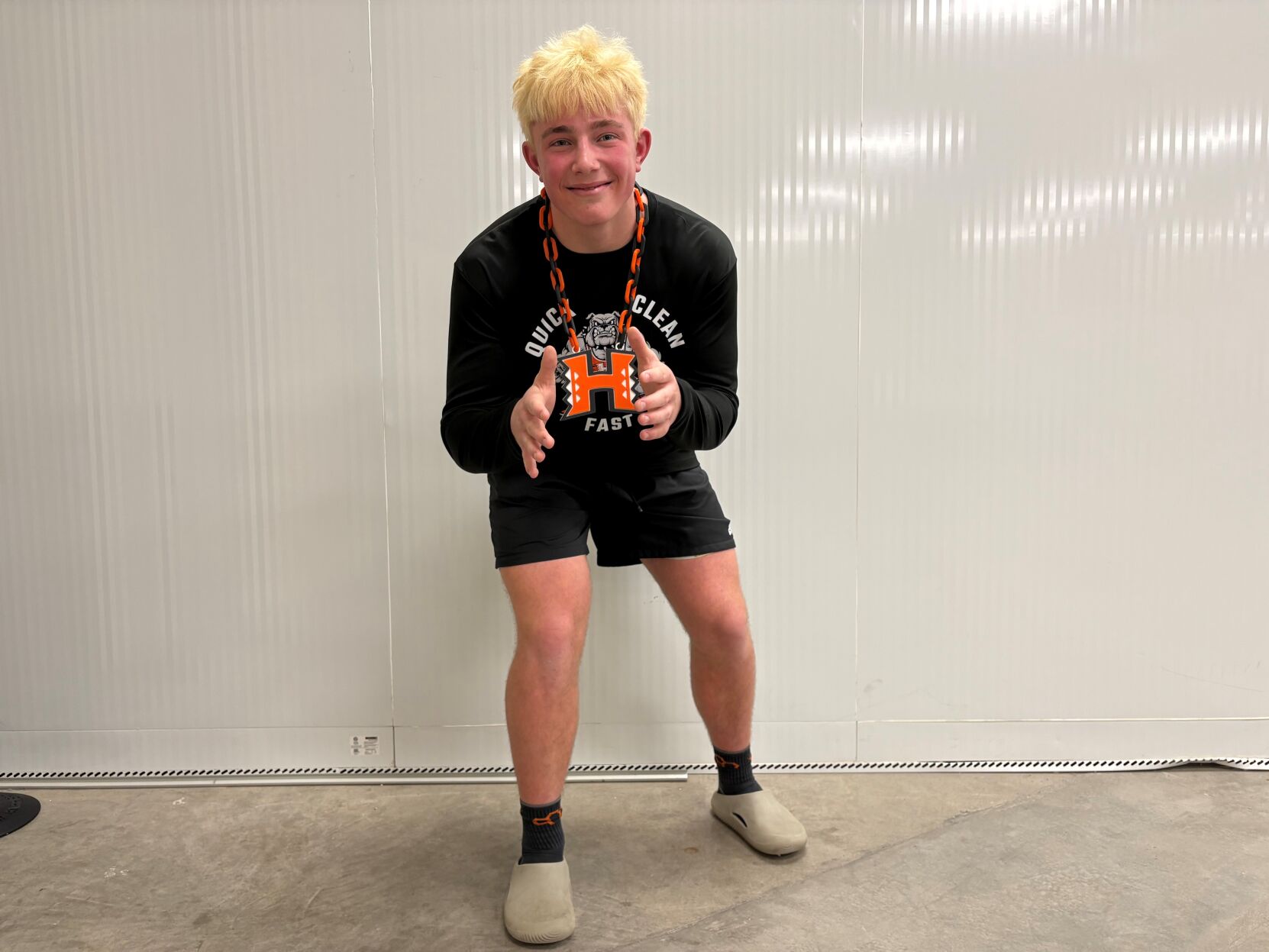 Hardin's Bruno Pallone is a pinning machine for the Bulldogs
