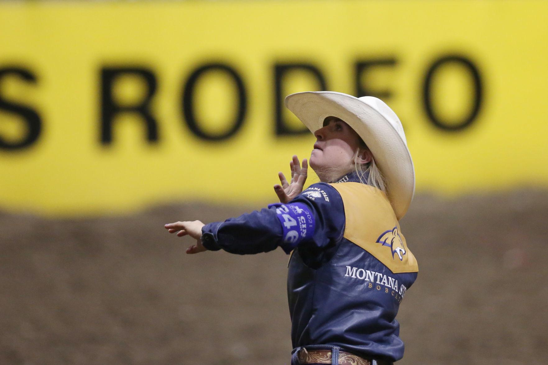 Montana State goat tyer Paige Rasmussen starts her first CNFR on the ...