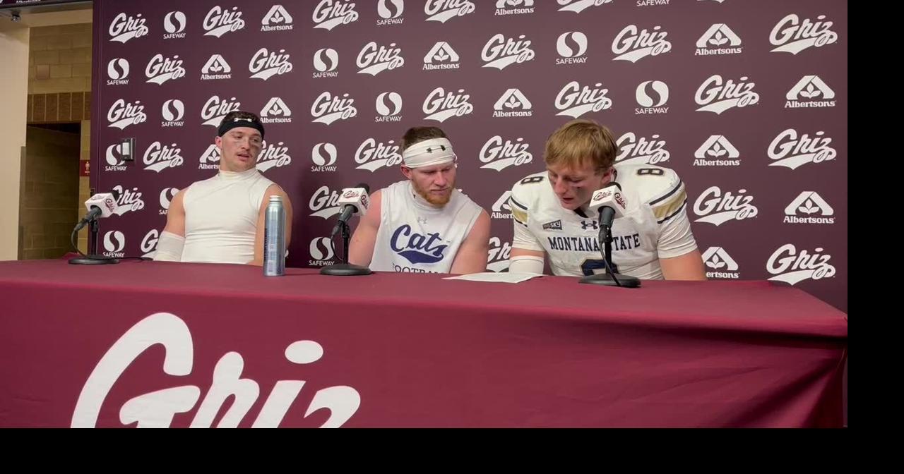Montana State's Zac Crews, Caden Dowler, Justin Lamson after win at Montana