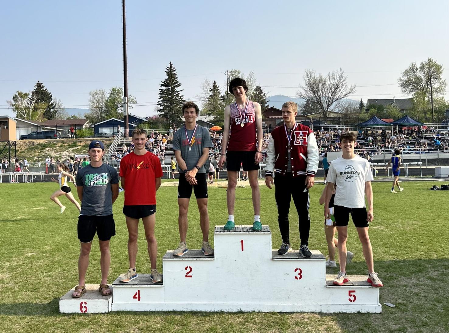 Kalispell Glacier boys 4x100 relay team, Helena High's Henry Ballinger ...