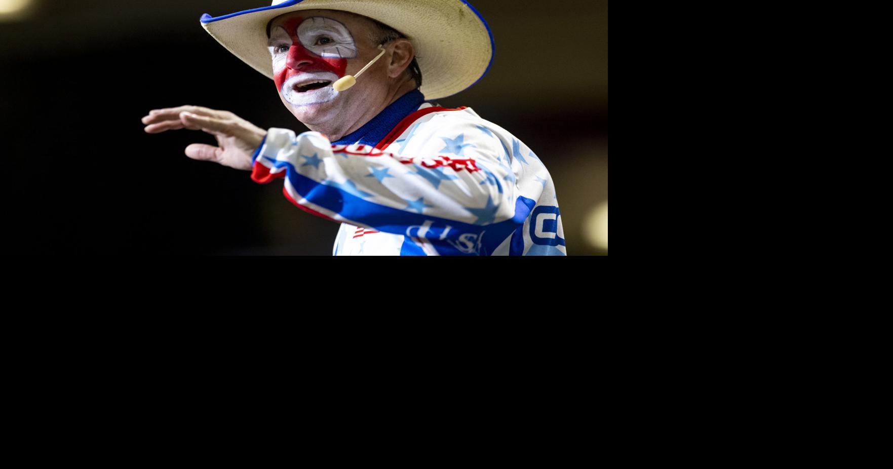 Choteau rodeo funnyman Flint Rasmussen visits about career