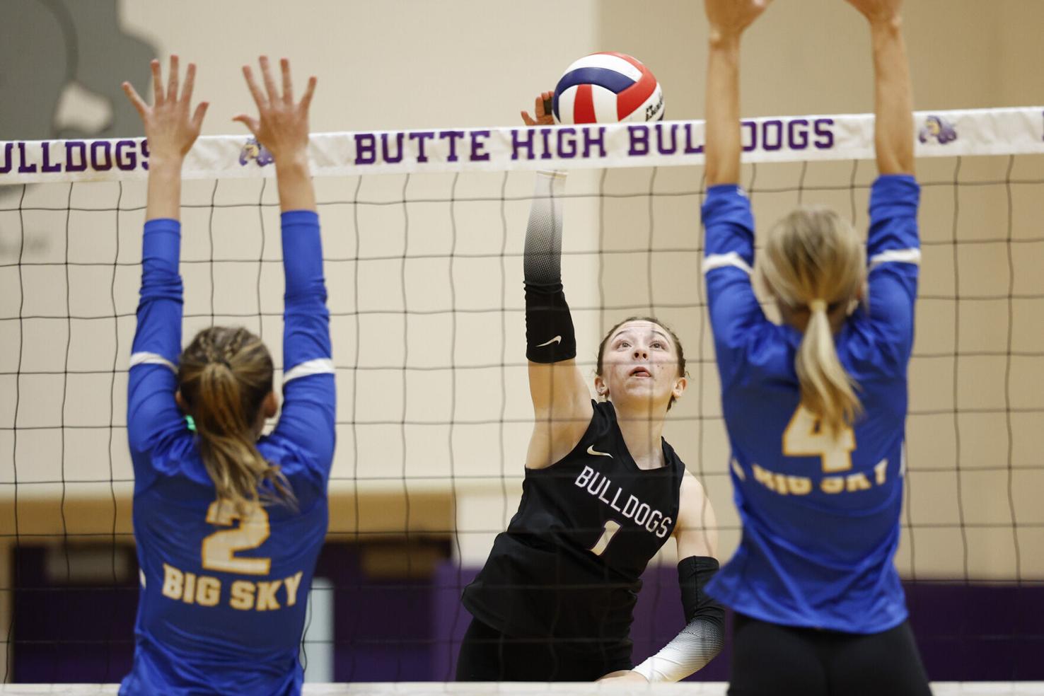 Photos from the Butte High and Big Sky volleyball game