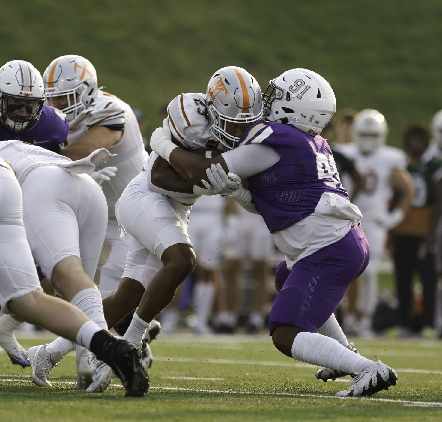 Tech's Wykece Johnson tramples Carroll in rivalry debut