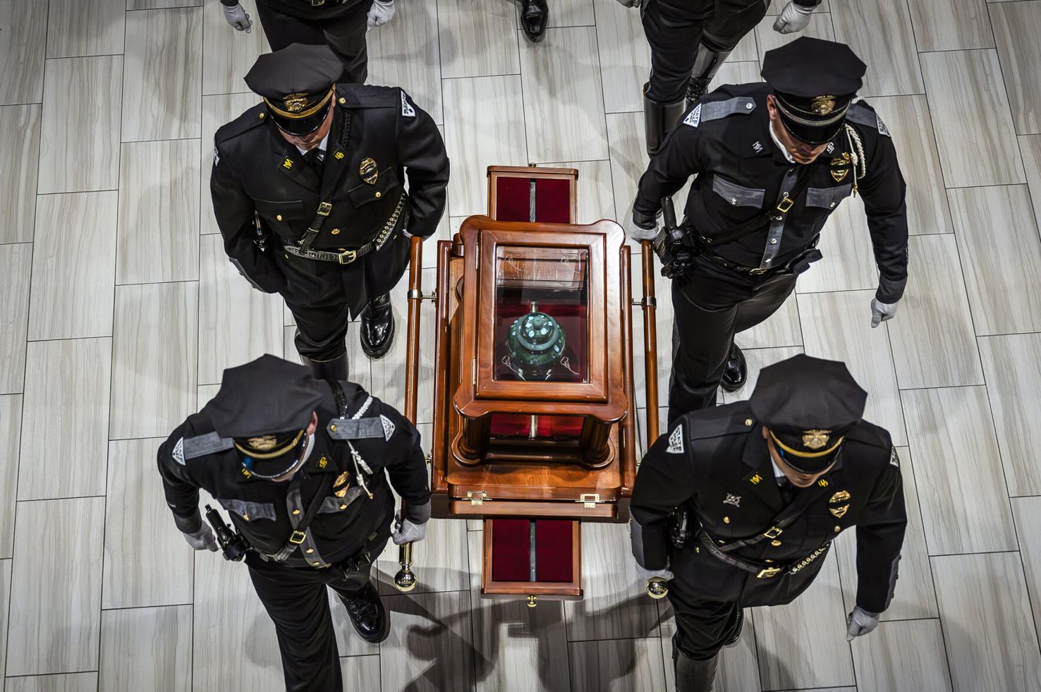 Photos: Around 2,000 people attend funeral of New Mexico State Police ...