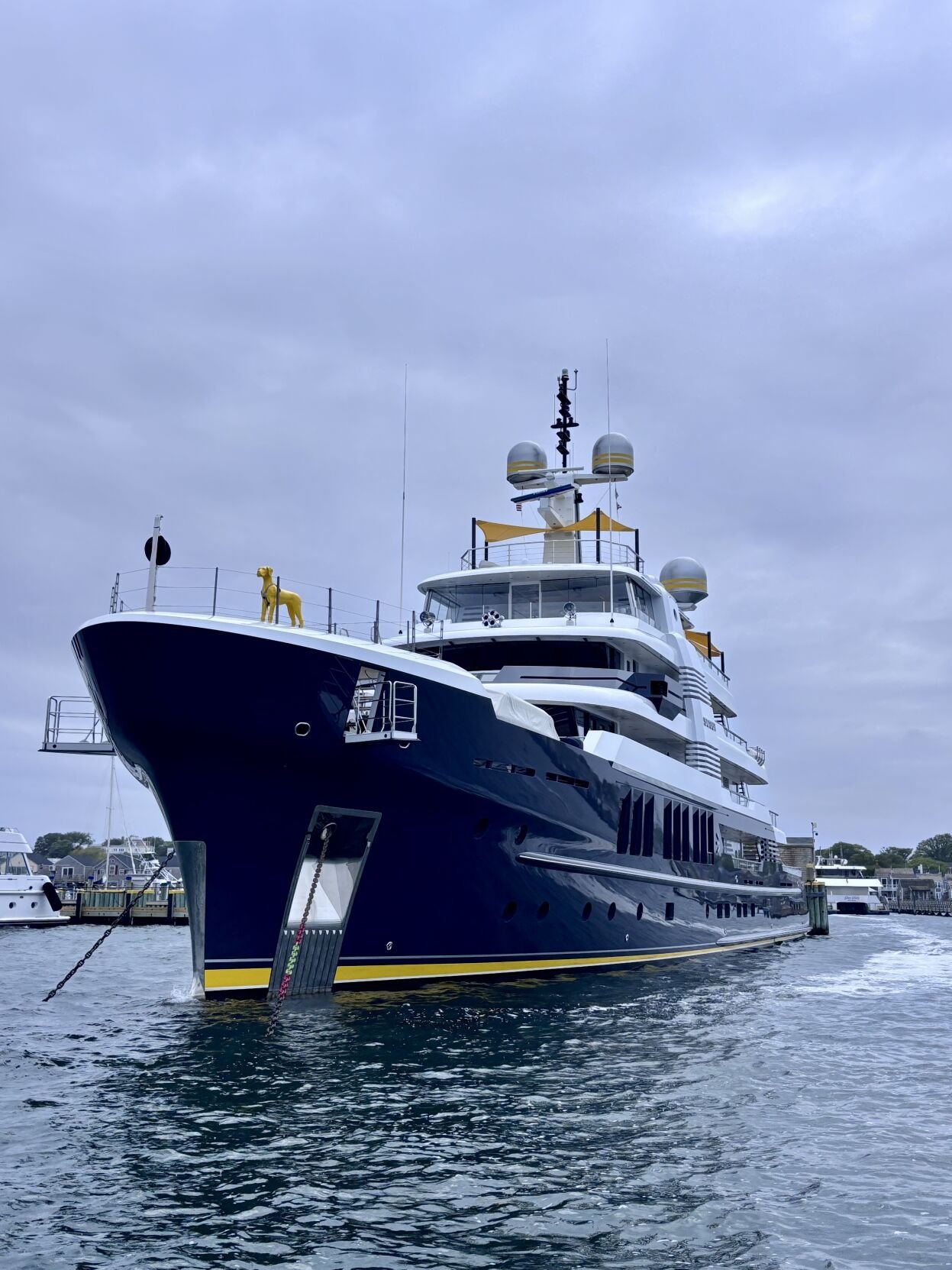 Waterfront News: Superyacht Scout towers over the Boat Basin ...
