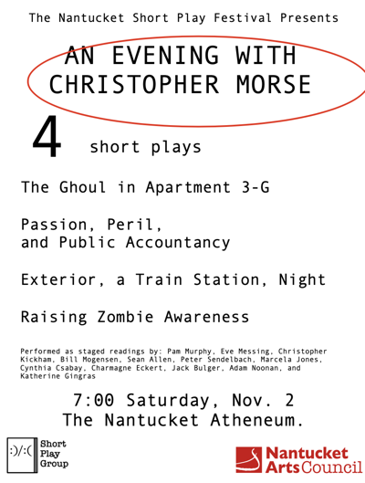Four short plays by Christopher Morse Nov. 2 | Arts & Entertainment | ack.net