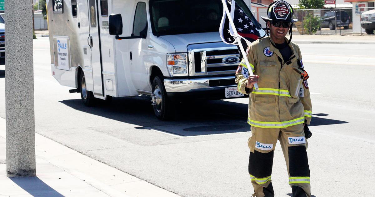 Firefighter makes 360-mile journey in full gear to honor Hotshots ...