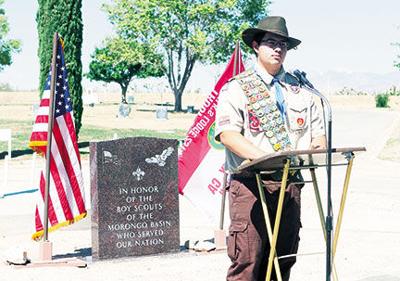 Scout’s stone honors service brotherhood at Joshua Tree Memorial Park ...