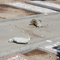 Gravesite statues smashed to pieces | | adowl.hidesertstar.com