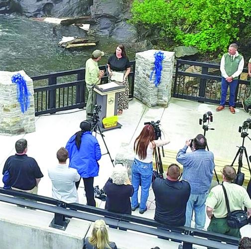 Ceremony held to commemorate reopening of Bald River Falls | News ...