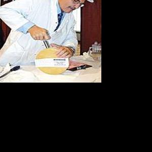 Judges Sniff, Touch and Taste Cheese Contest Entries