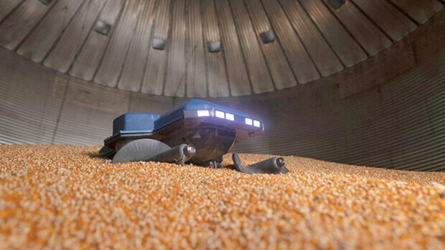 Robot maintains grain to keep farmers out of bins