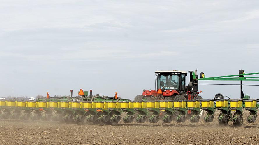 Farmer takes advantage of 30-row planter after late snows
