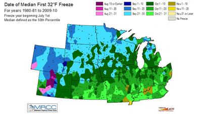 Freeze risk shifts from August report