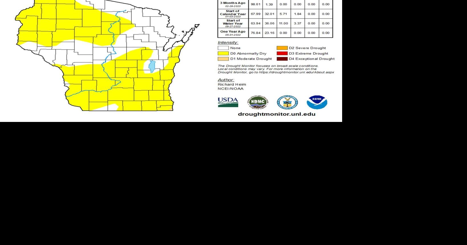 U.S. Drought Monitor Wisconsin May 2023
