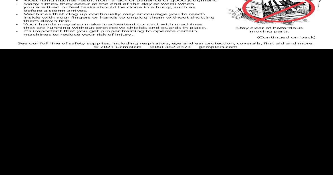 Prevent hand injuries part 1