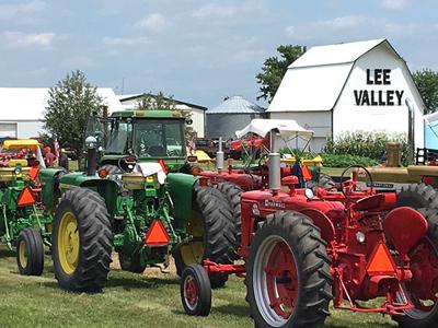 Antique tractor ride
