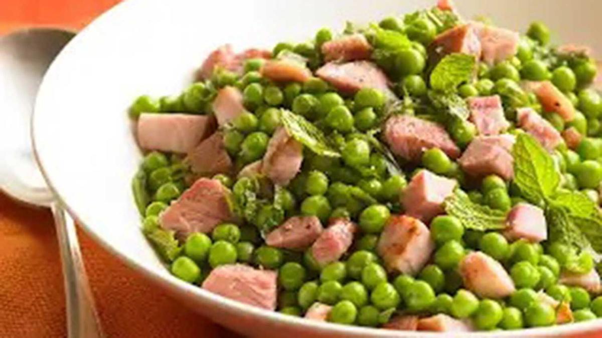 Ham and Peas with Mint and Tarragon