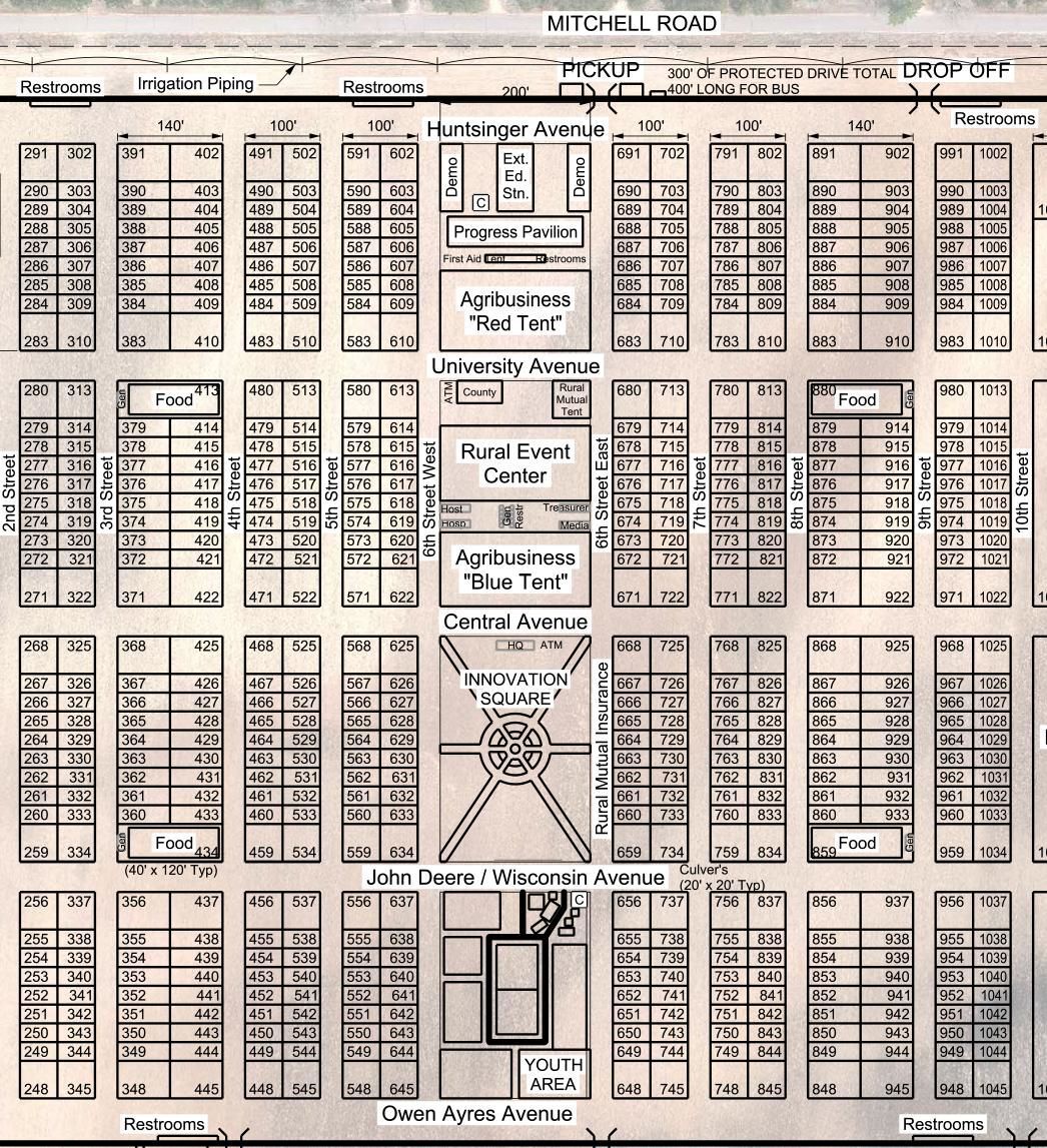 2021 Wisconsin Farm Technology Days exhibitor map