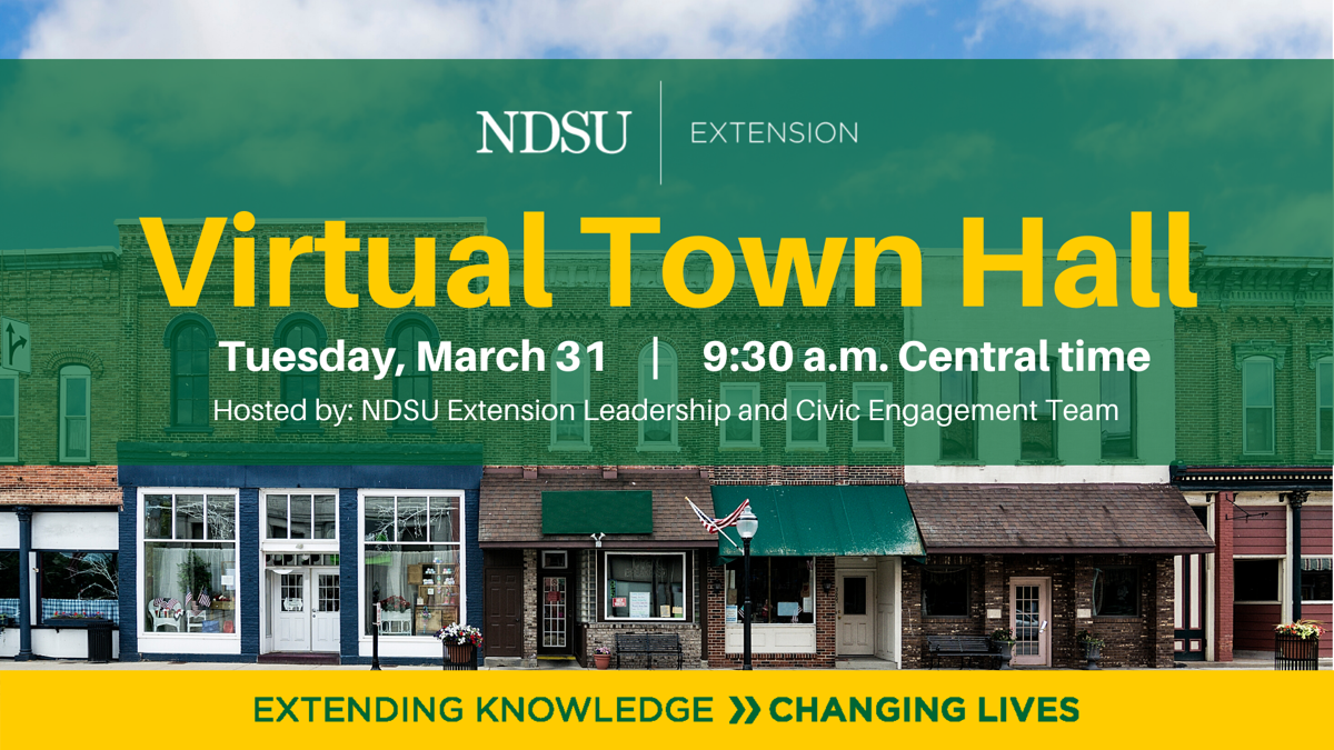 NDSU Extension to Host Virtual Town Hall Meeting in Response to COVID-19