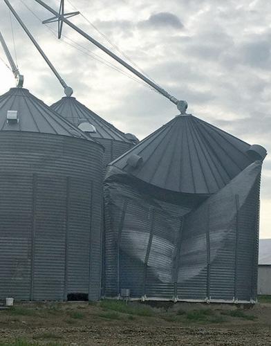 Winds damage bins, crops in northeastern South Dakota