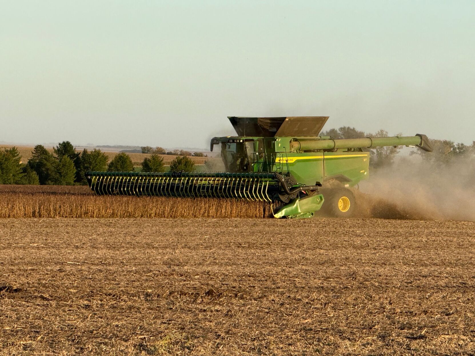 Late season hail causes beans to pop out of pods, lose yield