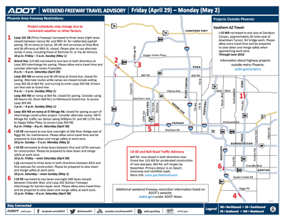 ADOT Weekend Freeway Travel Advisory | Crimeandsafety | ahwatukee.com