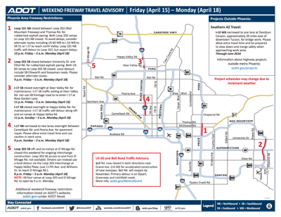 ADOT Weekend Freeway Travel Advisory (April 15-18) | News | ahwatukee.com