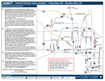 ADOT Weekend Freeway Travel Advisory (May 20-23) | News | ahwatukee.com