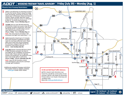 ADOT Weekend Freeway Travel Advisory (July 29-Aug. 1) | Crimeandsafety ...