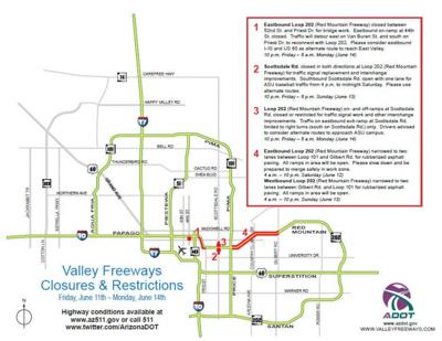 Weekend Closures & Restrictions on Valley Freeways, June 11 - 14 | News ...