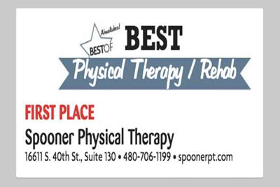 Spooner Physical Therapy 16611 S. 40th St., Suite 130 • 480-706-1199 ...