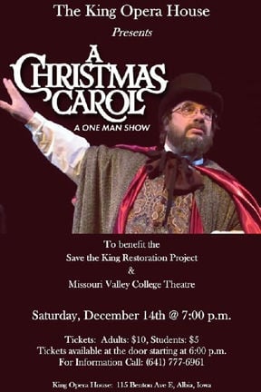One-man ‘Christmas Carol’ comes to King Opera House | News | albianews.com