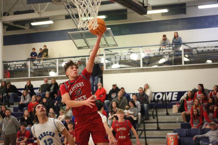 Amos scores 28 as Mustangs defeat Slippery Rock | Sports | alliednews.com