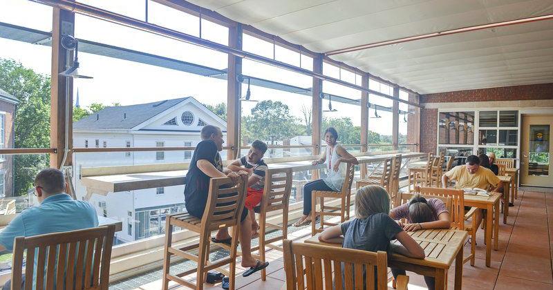 Memorial Hall Library debuts new roof deck | Local News ...