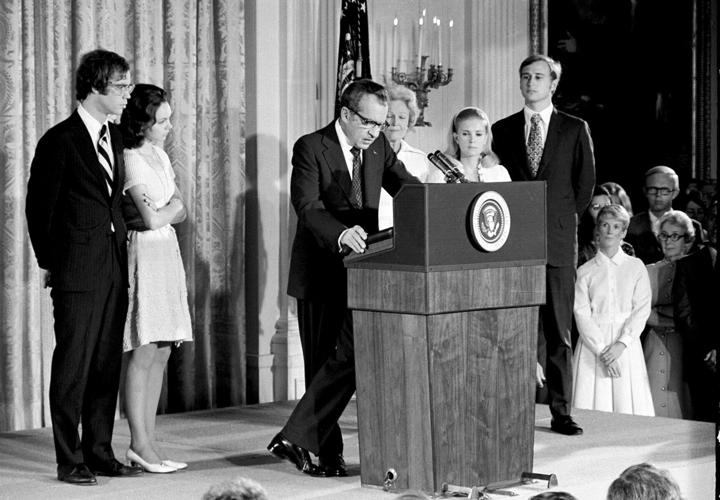 Fall of a president: Nixon's resignation announcement sparks professor ...